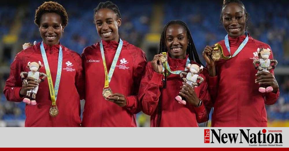 Team Canada's Kyra Constantine, Micha Powell, Aiyanna Stiverne and ...